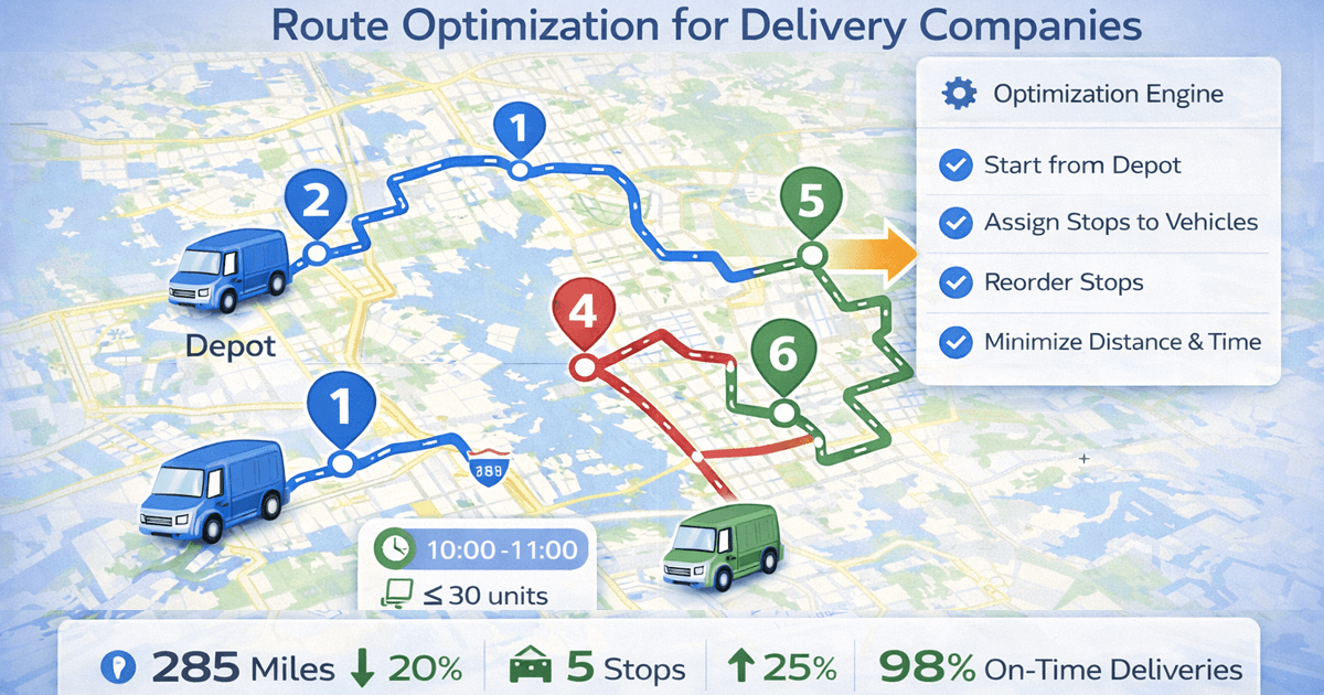 Route Optimization for Delivery Companies (2026 Guide) | TrackRoad