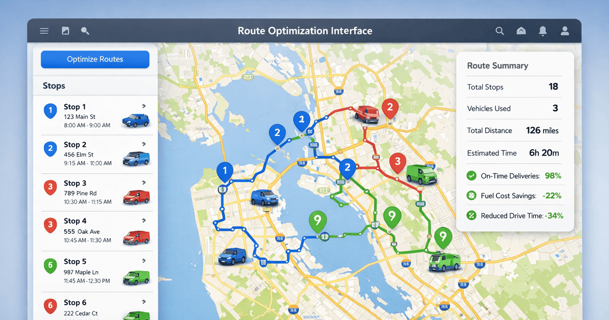 Route Optimization Guide: Benefits, Algorithms + Free Tool | TrackRoad