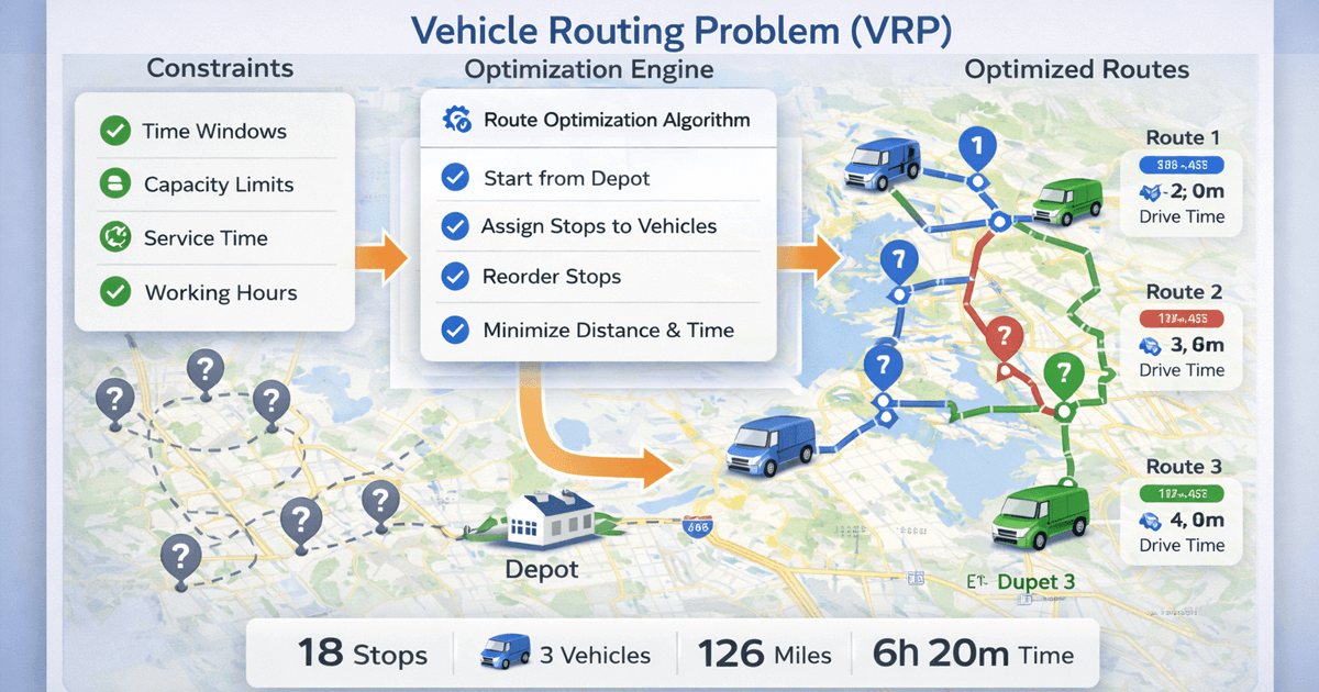 Vehicle Routing Problem (VRP): Definition, Types, VRPTW & Examples ...